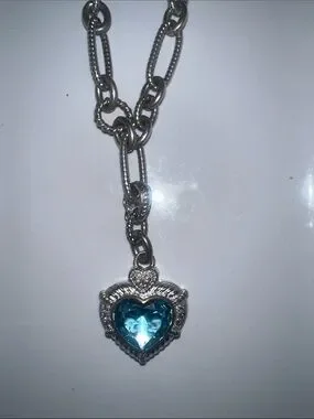 Judith Ripka | Jewelry | Judith Ripka Silver Chain Necklace With Blue ...